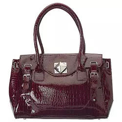 Pirimid croc satchel