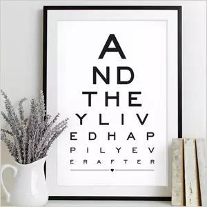 Ever after eye chart