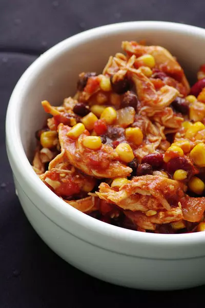 Crock pot chicken taco chili