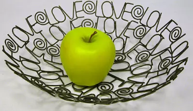 Ji Hindistanê Metal Love Word Bowl Recycled