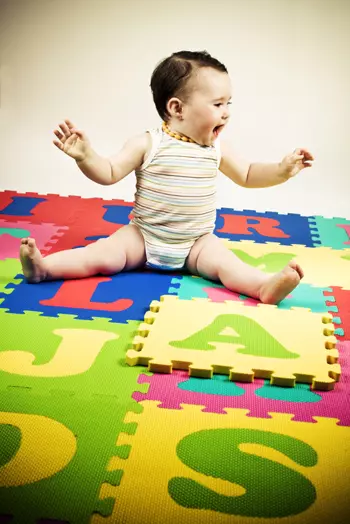 Baby on Alphabet Mat